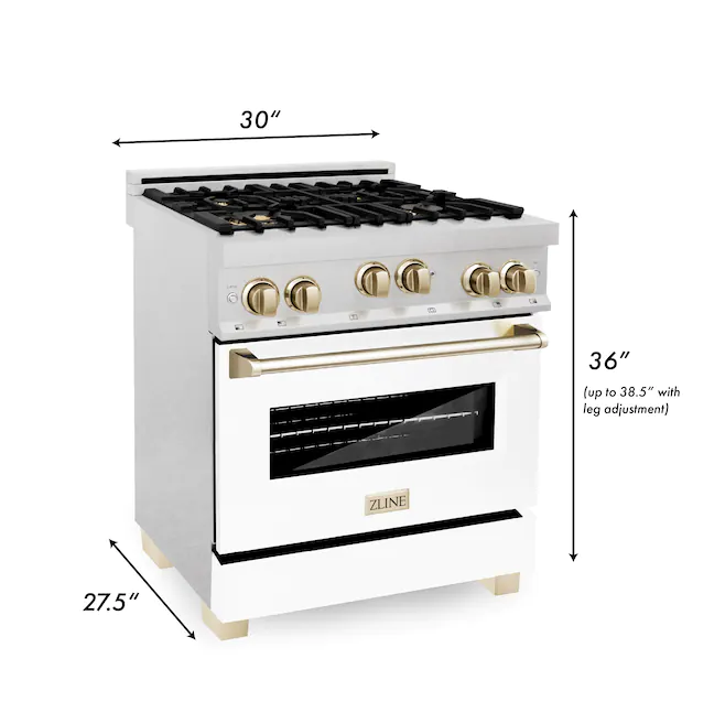 ZLINE Edition 30"Range Gas Stove Oven in DuraSnow® Stainless Steel