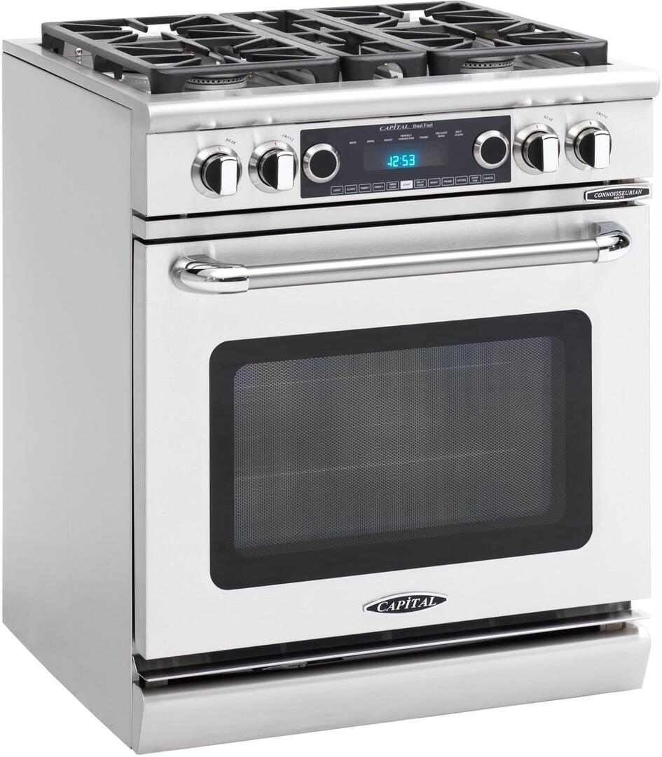Capital Cooking 30'' Dual Fuel Range 4 Sealed Burners 5 cu. ft.