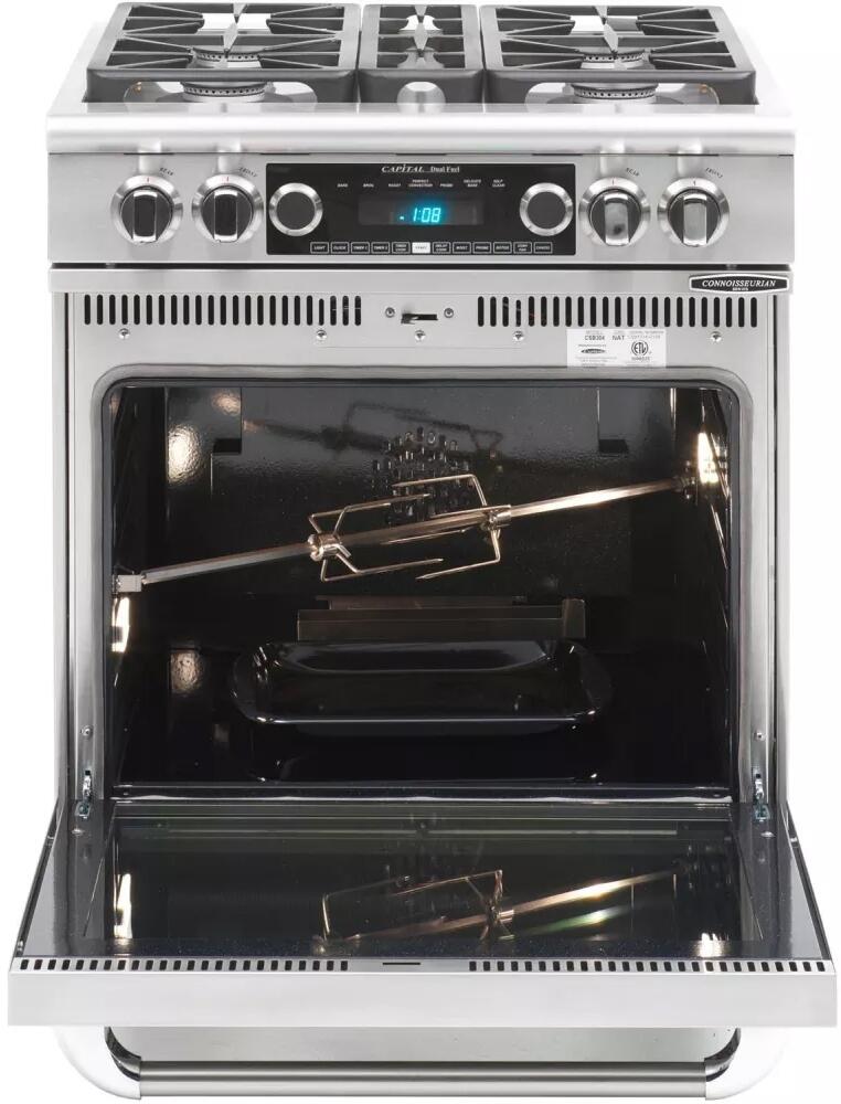 Capital Cooking 30'' Dual Fuel Range 4 Sealed Burners 5 cu. ft.