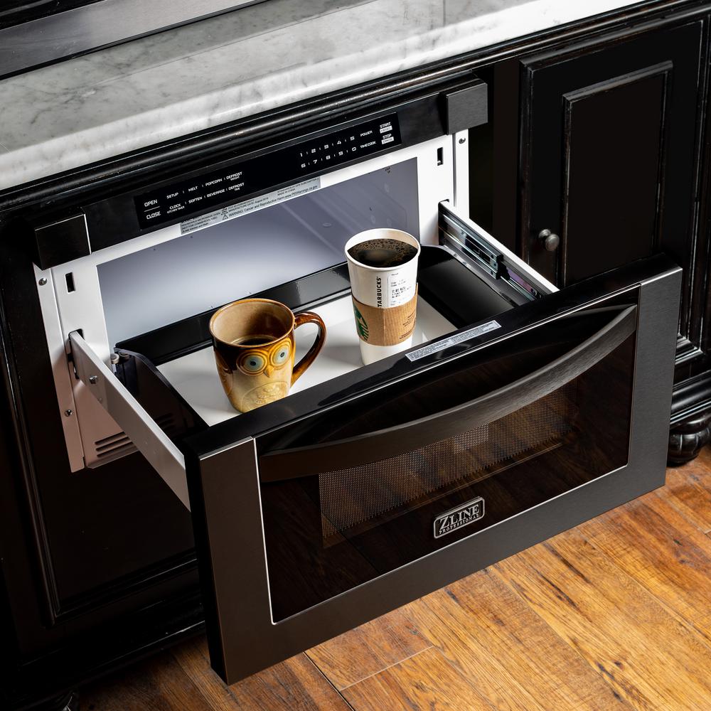 Microwave Drawer in Black Stainless Steel ZLINE 24 America Best Appliances