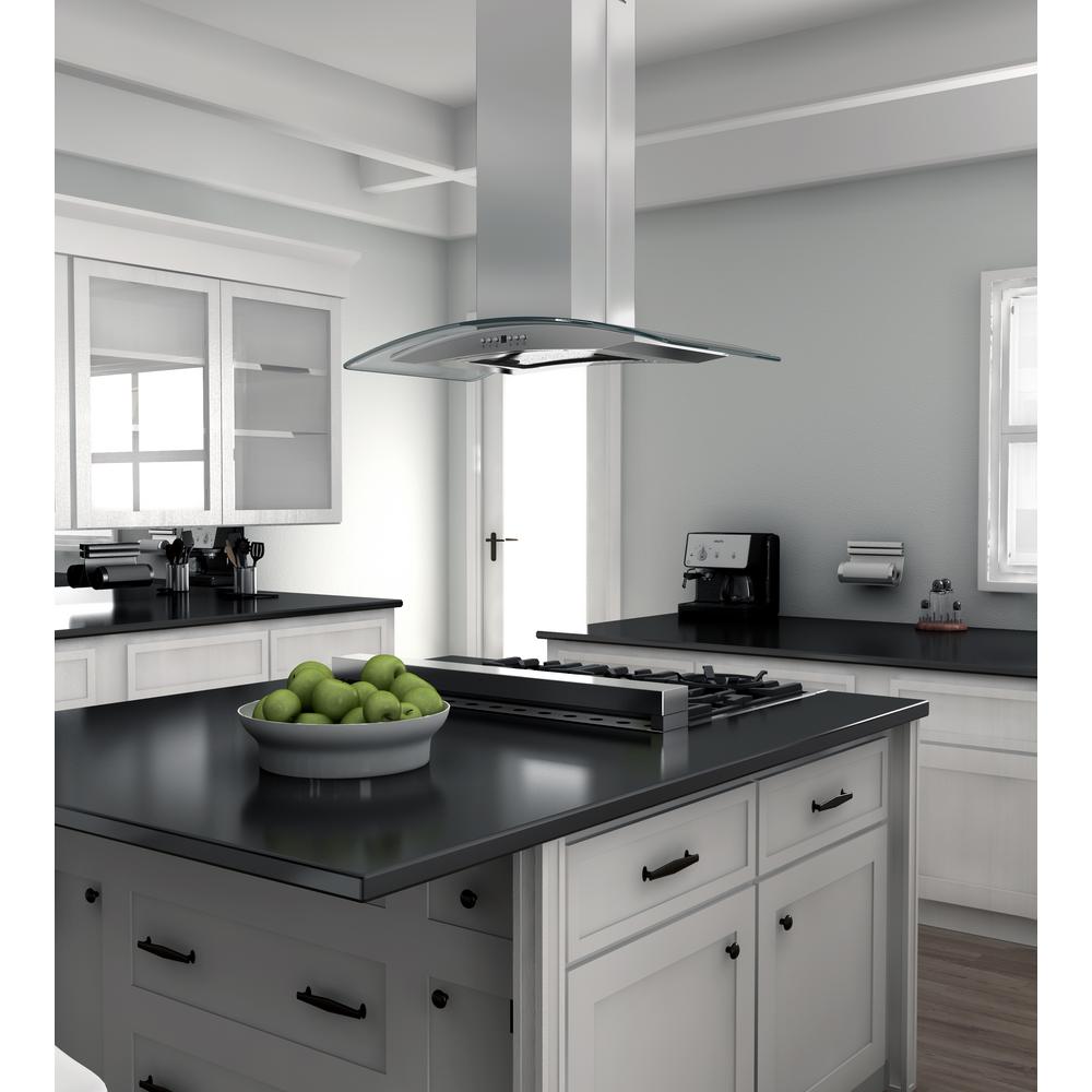 Island mount range hood in stainless steel & glass zline gl14i store