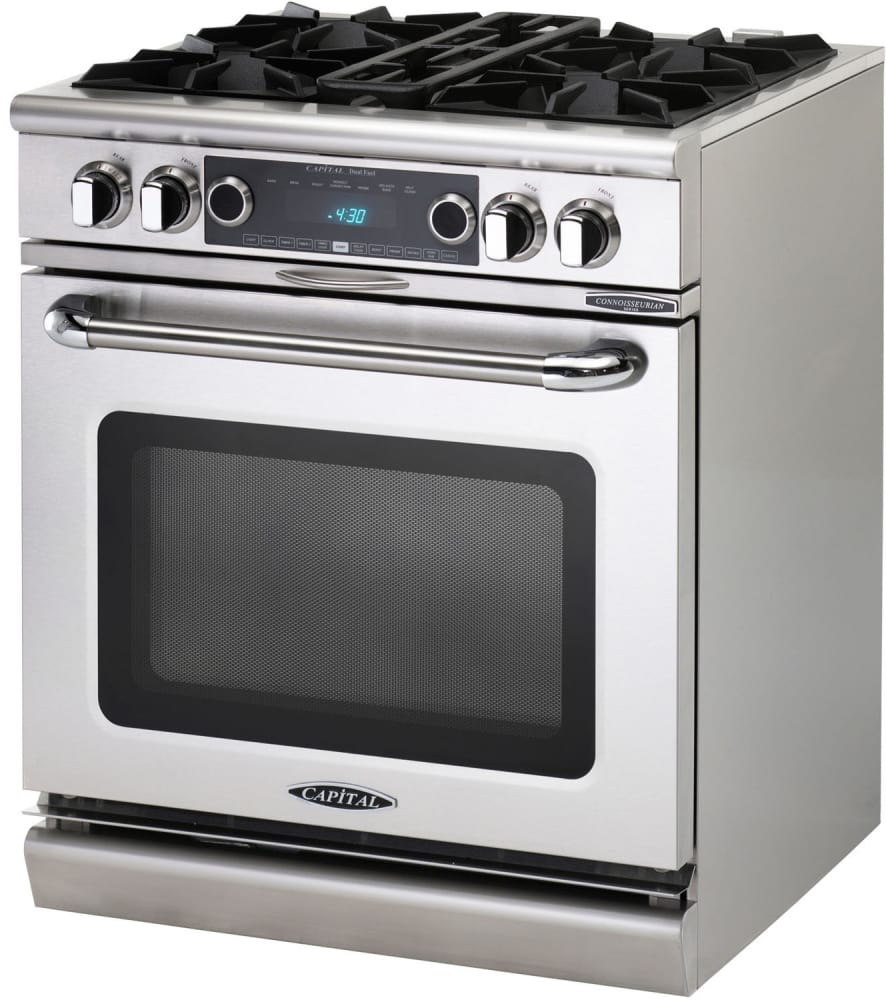 Capital Cooking 30'' Dual Fuel Range 4 Open Burners 5.4 cu. ft ...