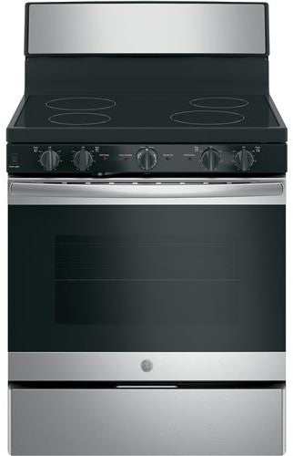 GE 30” Front Control Electric Range In Stainless Steel ADA Compliant ...