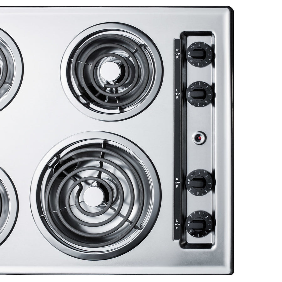 Summit 24" Wide 230V 4-Burner Coil Cooktop