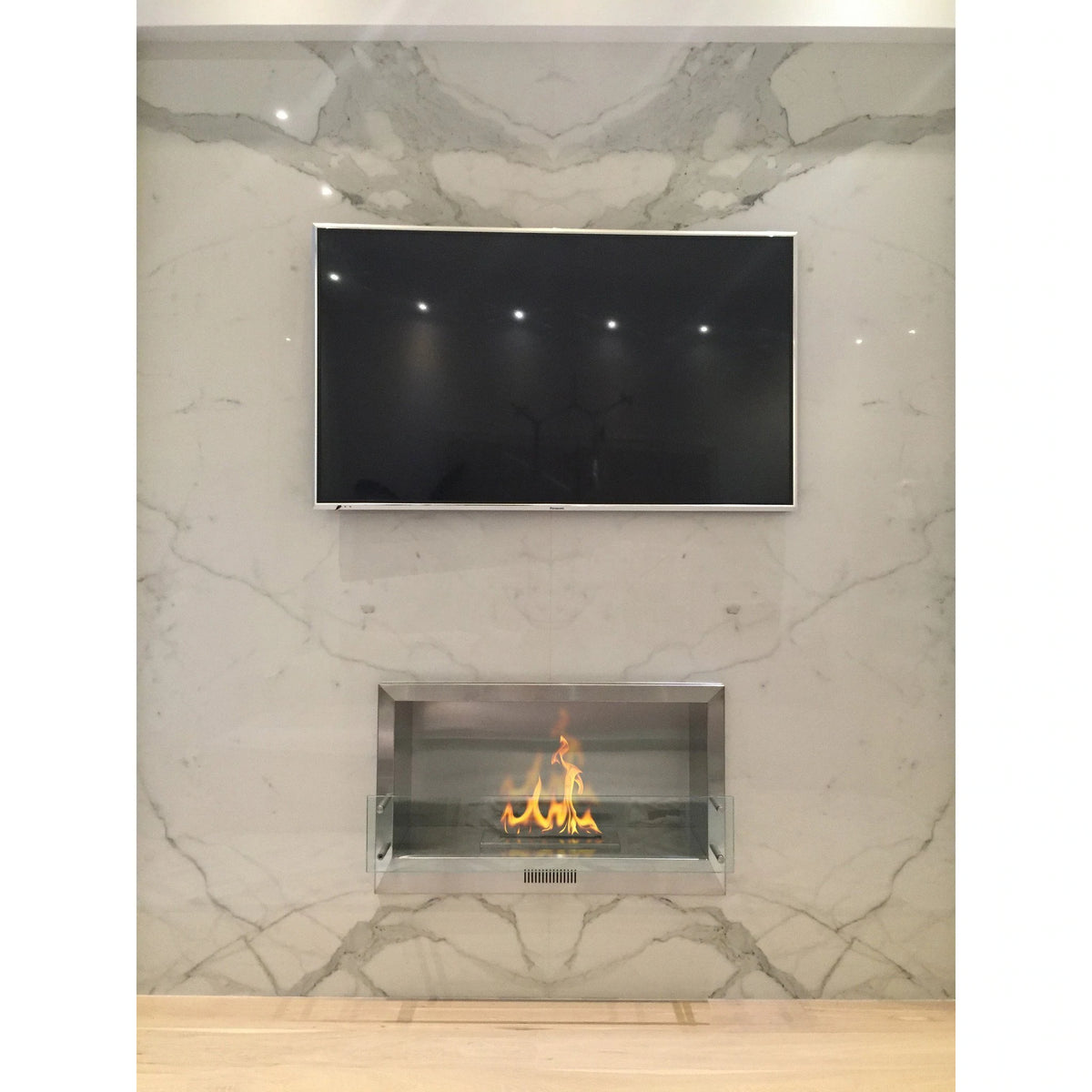 Bio Flame 38'' Firebox SS Bulit-In Ethanol Fireplace In Stainless Stee